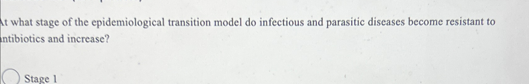 Solved At what stage of the epidemiological transition model | Chegg.com