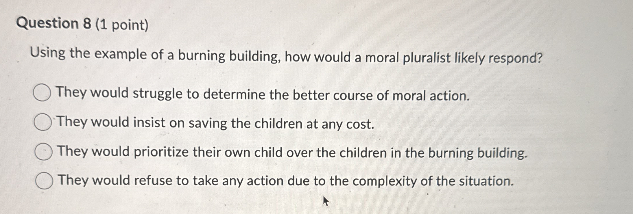 Solved Question 8 (1 ﻿point)Using the example of a burning | Chegg.com