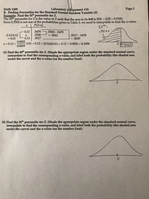 Solved Math 1600 Laboratory Assignment #10 Name Using the | Chegg.com