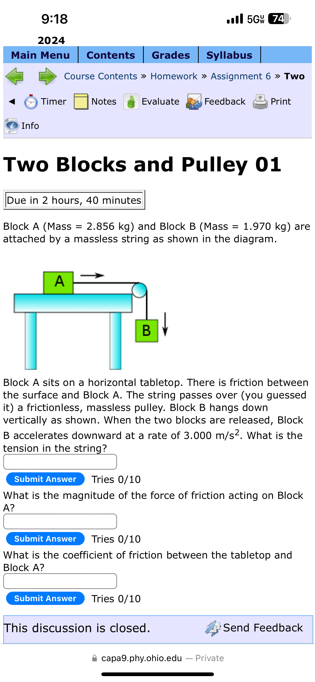 Solved 9:18all 5G742024Main MenuContentsGradesSyllabusCourse | Chegg.com