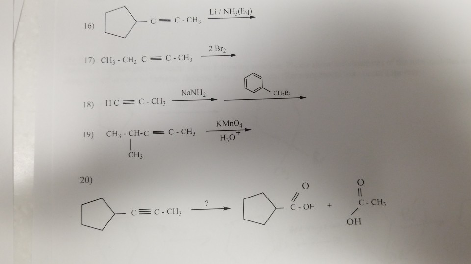 Solved Br 2 KOH ethanol Br 2) D2 CH3CH2 – CSC- CH3 Lindlar | Chegg.com