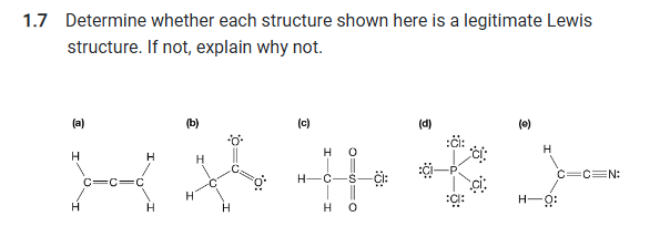 Solved 1.7 ﻿Determine whether each structure shown here is a | Chegg.com