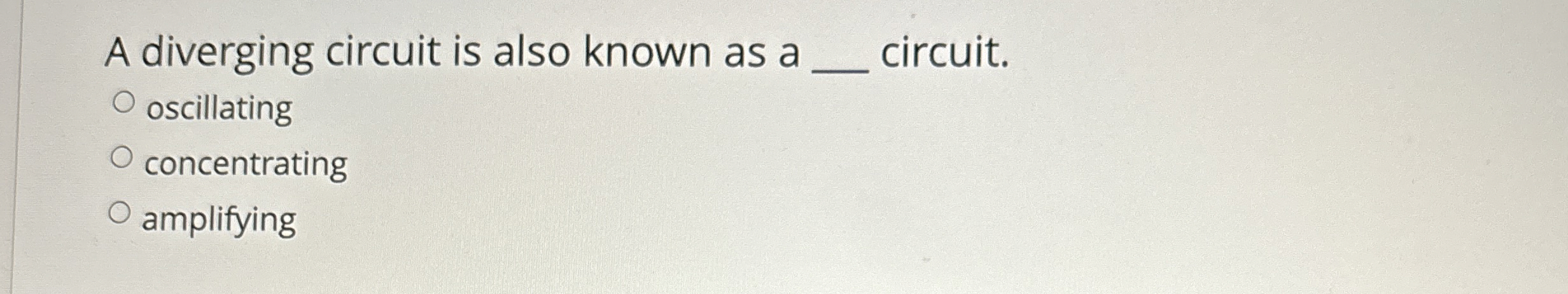Solved A diverging circuit is also known as a q, | Chegg.com