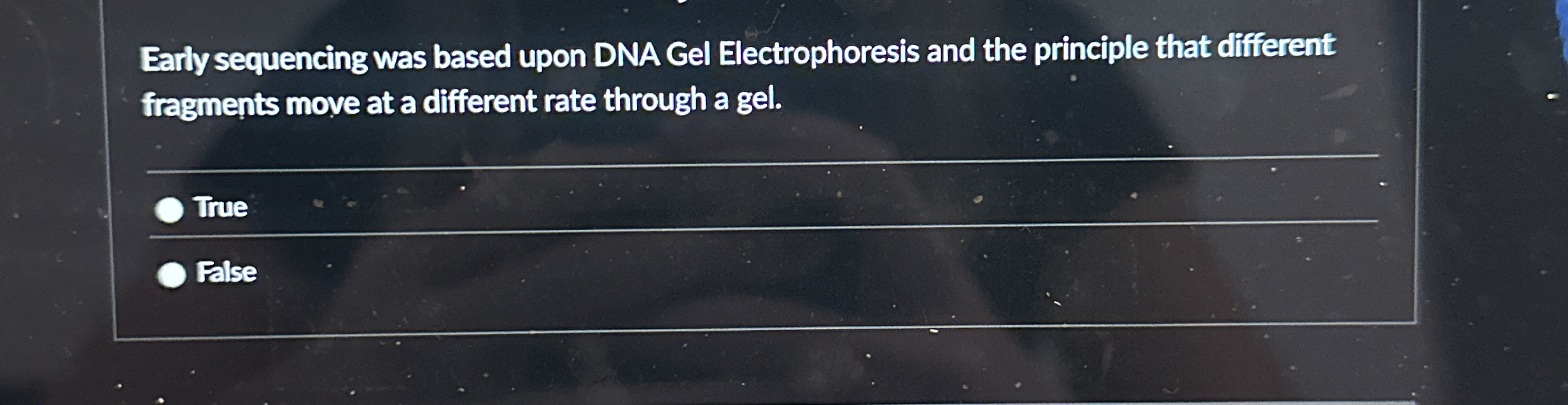 Solved Early sequencing was based upon DNA Gel | Chegg.com