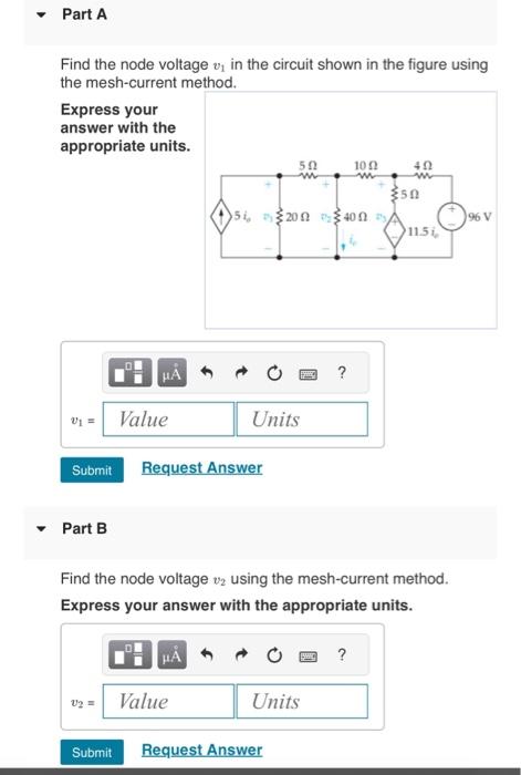 Solved Find the node voltage v1 in the circuit shown in the | Chegg.com