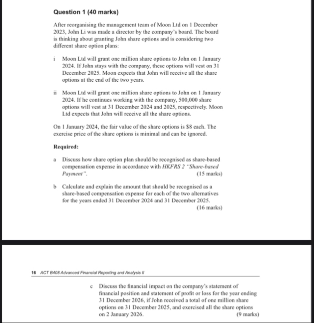 Solved Question 1 (40 ﻿marks)After reorganising the | Chegg.com