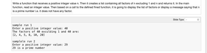 Solved Write a function that receives a positive integer | Chegg.com