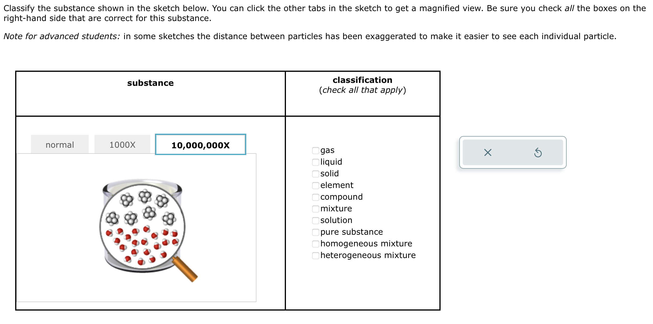 Solved Classify the substance shown in the sketch below. You | Chegg.com