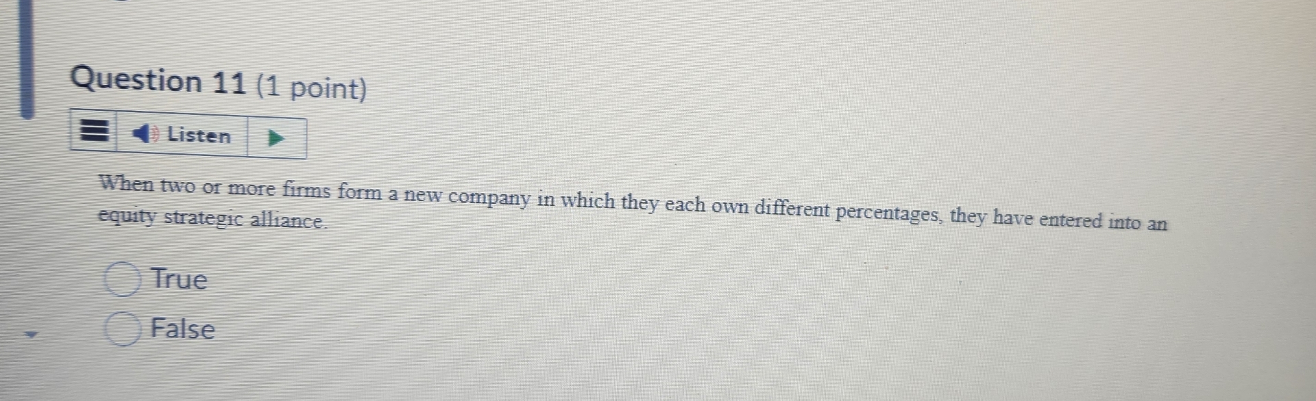 Solved Question 11 (1 ﻿point)ListenWhen two or more firms | Chegg.com