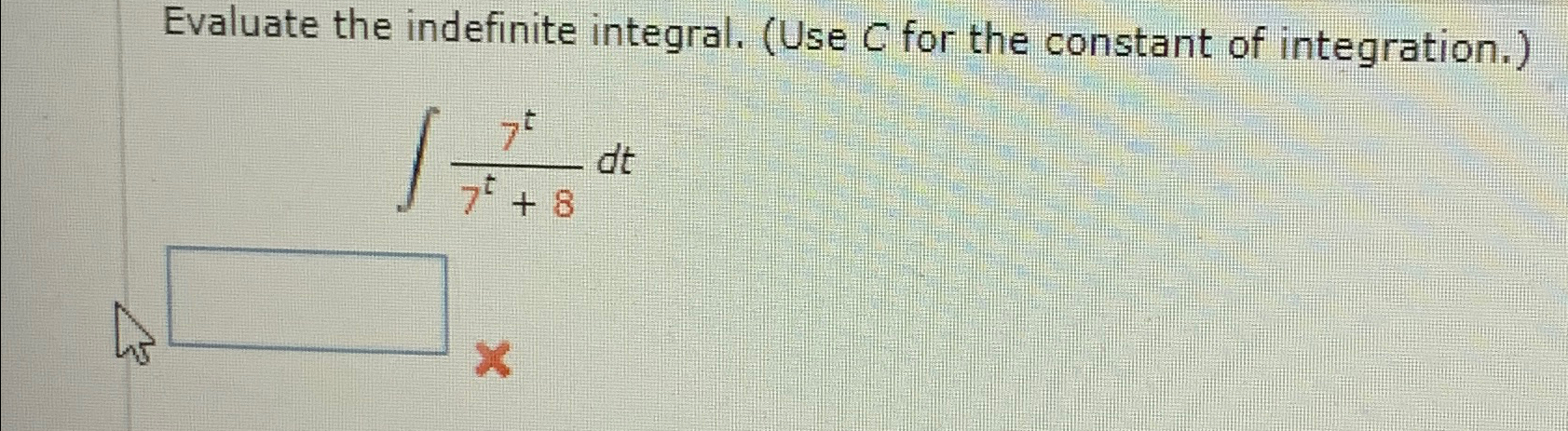 Solved Evaluate the indefinite integral. (Use C ﻿for the | Chegg.com