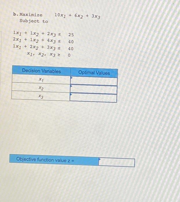 Solved Use Excel Solver to obtain the optimal values of the | Chegg.com