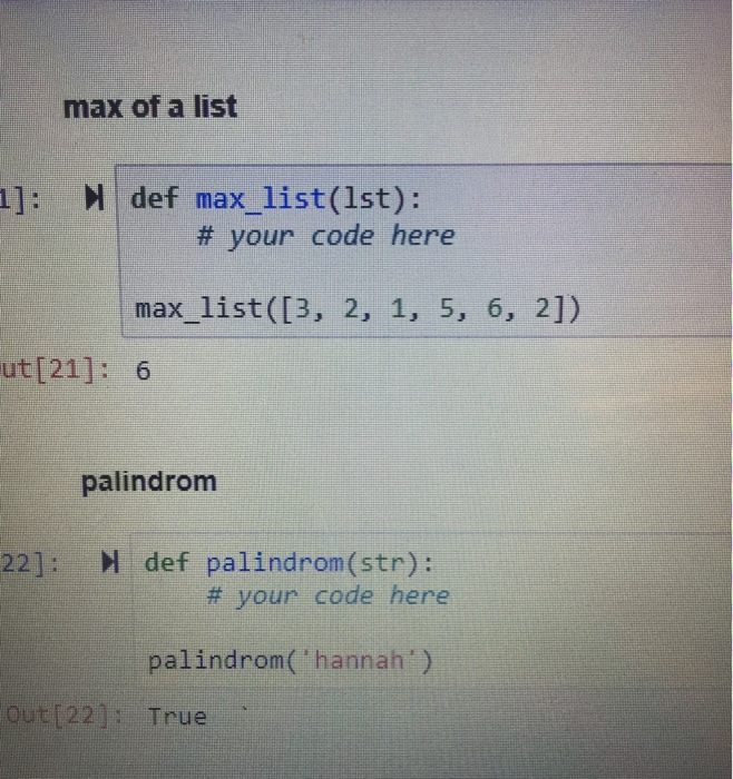 Solved how do you make a max list and palindrom functions | Chegg.com Solved how do you make a max list and palindrom functions | Chegg.com