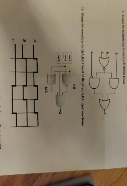 Solved 9. Obtain the minterm list for en.b.c,d) shown below. | Chegg.com