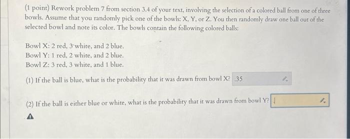 Solved (1 point) Rework problem 7 from section 3.4 of your | Chegg.com