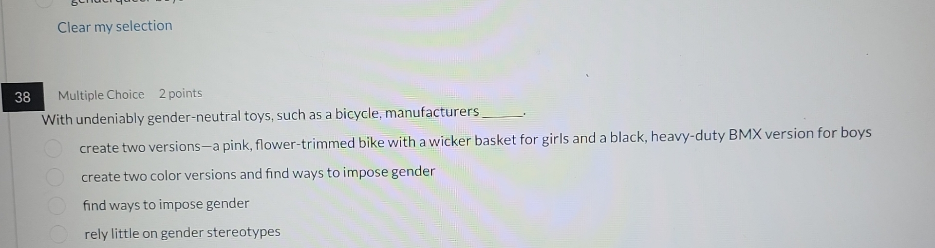 Solved Clear my selection38Multiple Choice2 ﻿pointsWith | Chegg.com