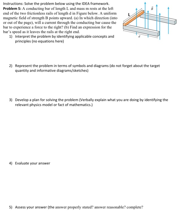 Solved Instructions: Solve the problem below using the IDEA | Chegg.com