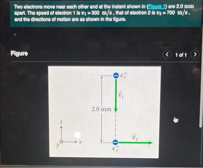 Solved Two electrons move near each other and at the instant | Chegg.com