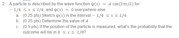 Solved A particle is described by the wave function | Chegg.com