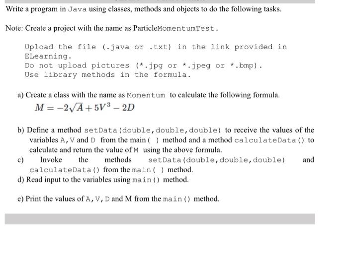 Solved Write a program in Java using classes, methods and | Chegg.com