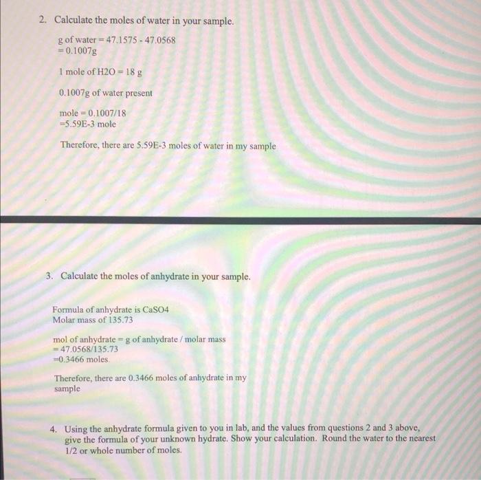 Solved please use answers from 2. and 3. to answer question | Chegg.com