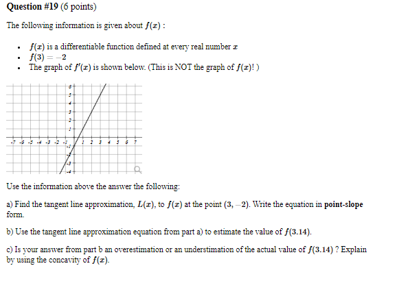 Solved Question #19 (6 ﻿points)The following information is | Chegg.com