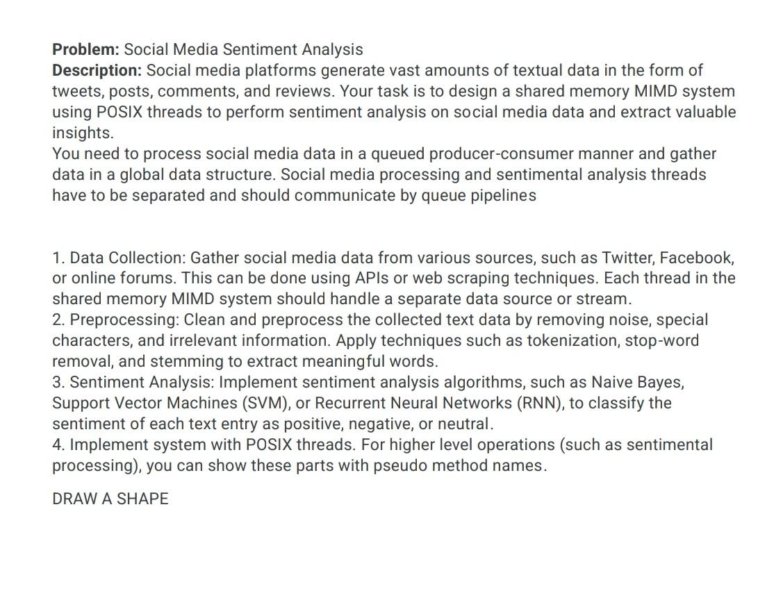 Solved Problem: Social Media Sentiment Analysis Description: | Chegg.com