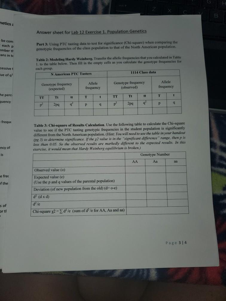 Solved Answer sheet for Lab 12 Exercise 1. Population | Chegg.com