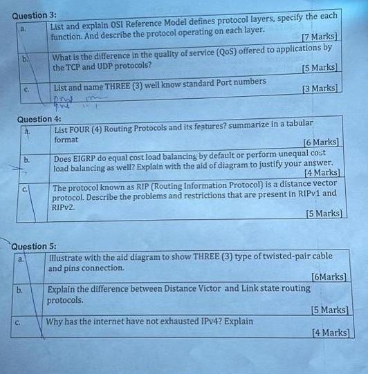 Solved Question 3: Question 5: \begin{tabular}{|l|lr|} | Chegg.com