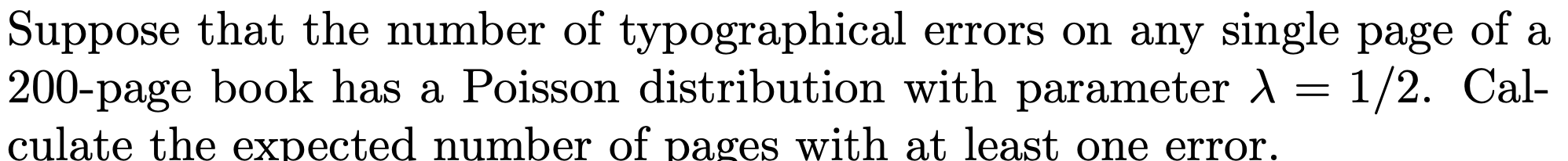 Solved Suppose that the number of typographical errors on | Chegg.com