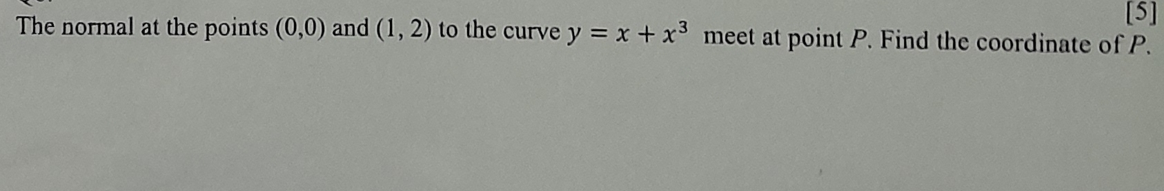 Solved The normal at the points (0,0) ﻿and (1,2) ﻿to the | Chegg.com