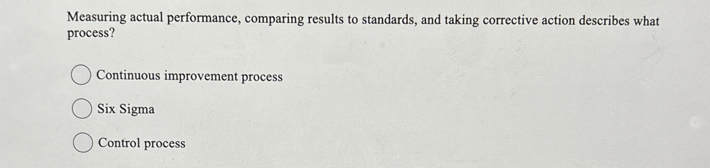 Solved Measuring actual performance, comparing results to | Chegg.com
