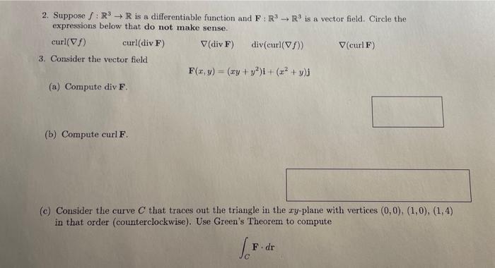 Solved 2. Suppose f:R3→R is a differentiable function and | Chegg.com