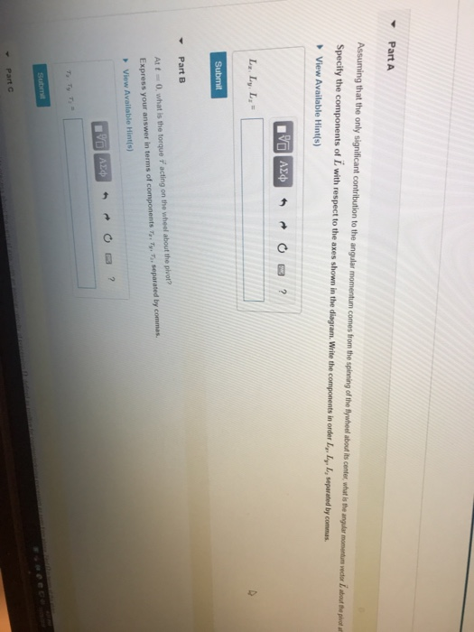 Solved Circular motion of flywheel axis (precession) | Chegg.com
