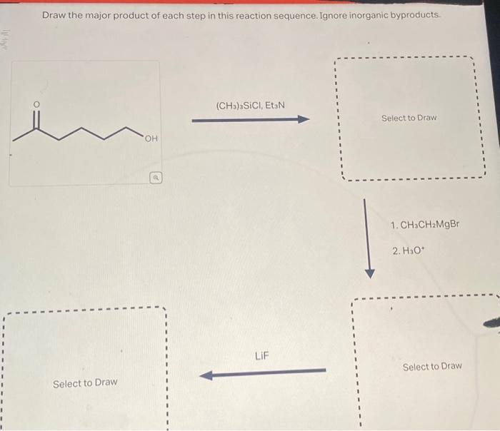 Solved Draw The Major Product Of Each Step In This Reaction