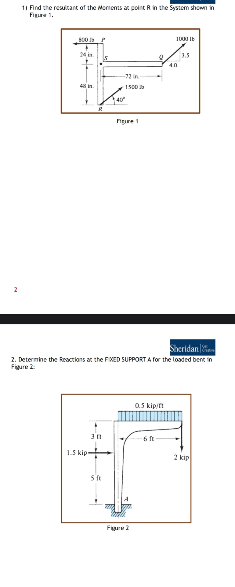 Solved Find the resultant of the Moments at point R ﻿in the | Chegg.com