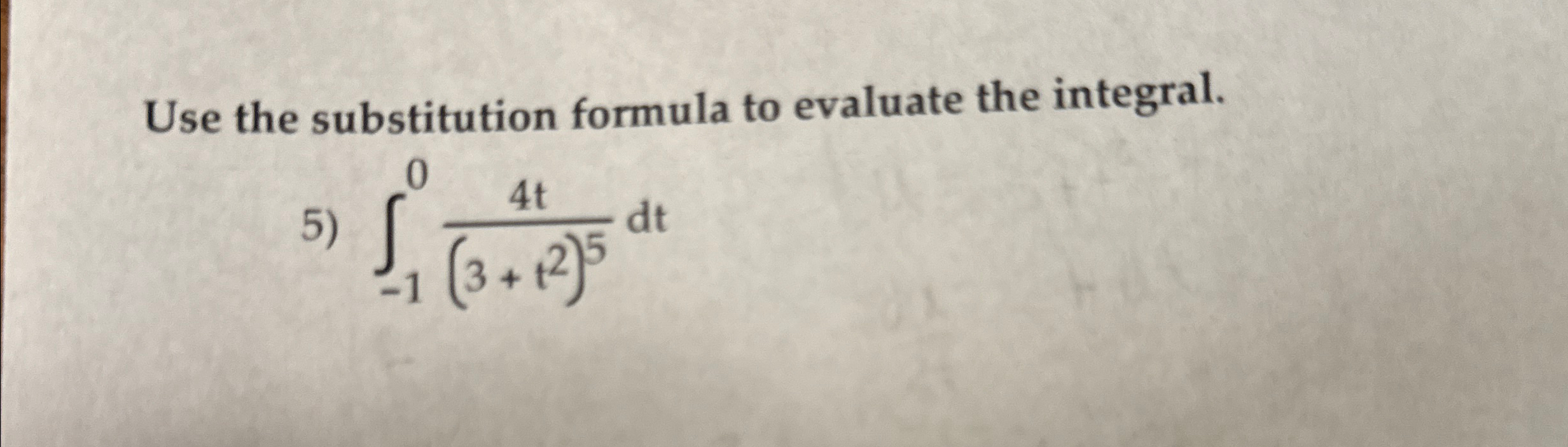 Solved Use the substitution formula to evaluate the | Chegg.com