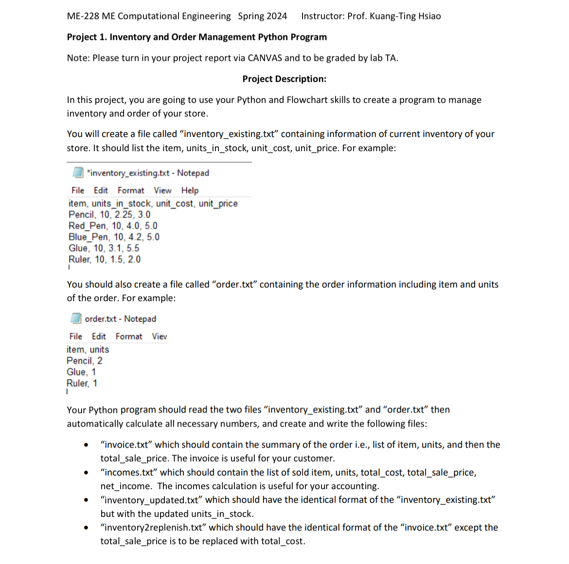 Solved ME-228 ﻿ME Computational Engineering Spring 2024 | Chegg.com