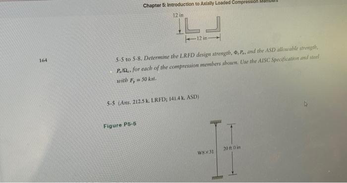 Solved Chapter 5: Introduction to Axially Loadod Compression | Chegg.com