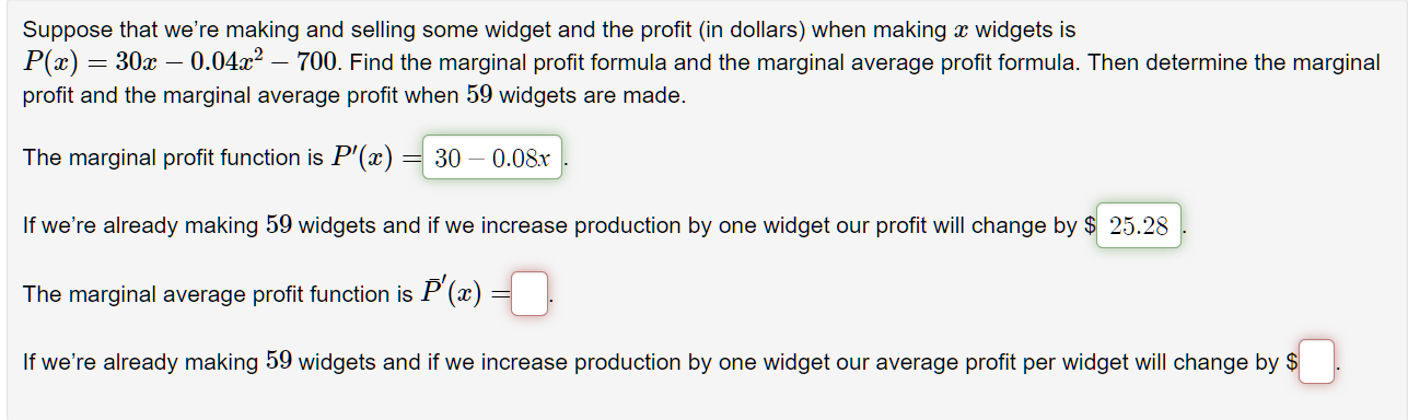 Solved Suppose that we're making and selling some widget and | Chegg.com