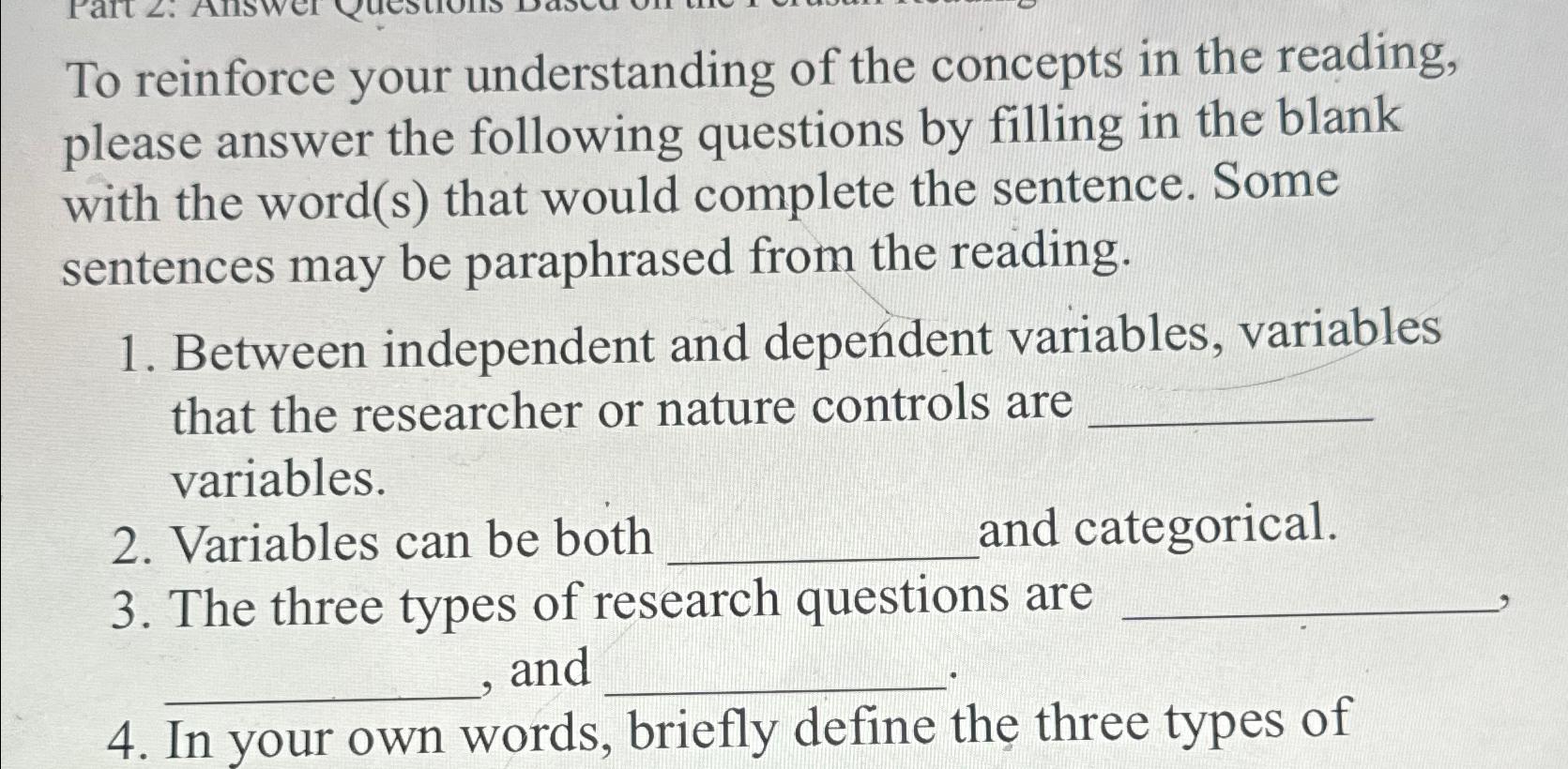Solved To reinforce your understanding of the concepts in | Chegg.com