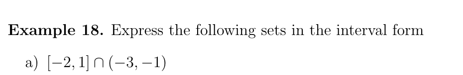 Solved Example 18. ﻿Express the following sets in the | Chegg.com