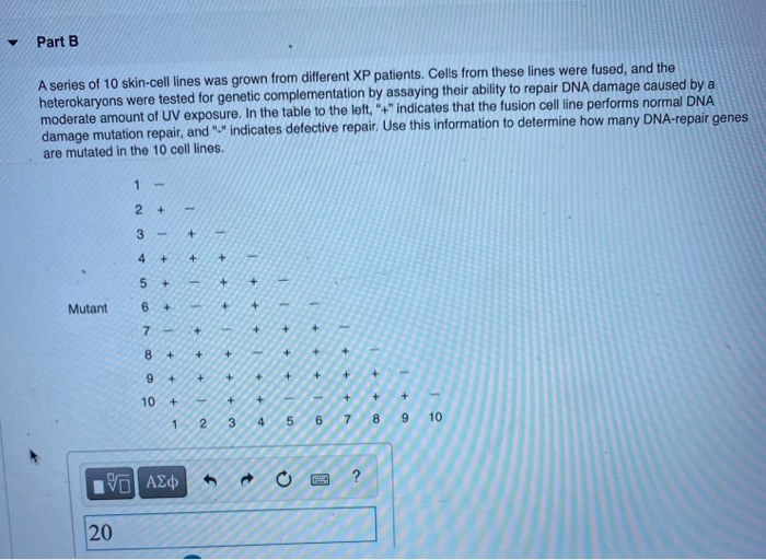 Solved Part B A series of 10 skin-cell lines was grown from | Chegg.com
