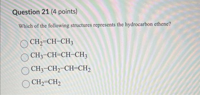 Solved Which of the following structures represents the | Chegg.com