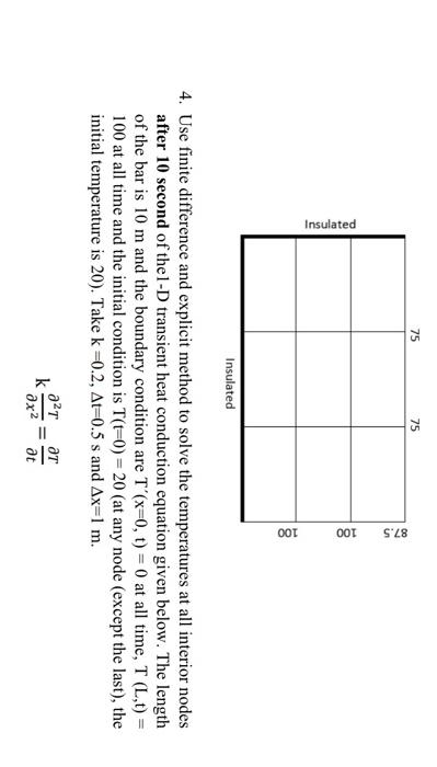 Solved 4. Use finite difference and explicit method to solve | Chegg.com Solved 4. Use finite difference and explicit method to solve | Chegg.com