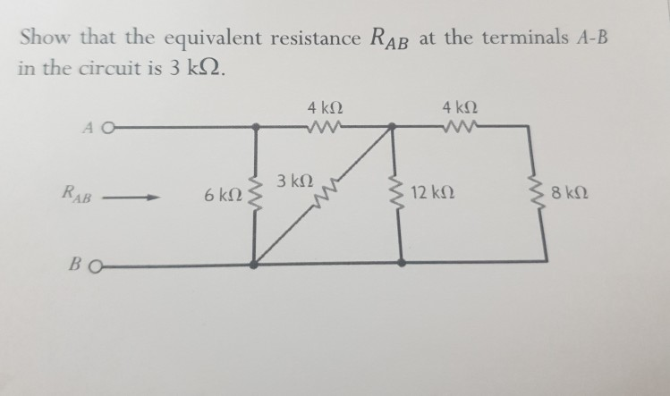 Solved Show that the equivalent resistance Rab at the | Chegg.com