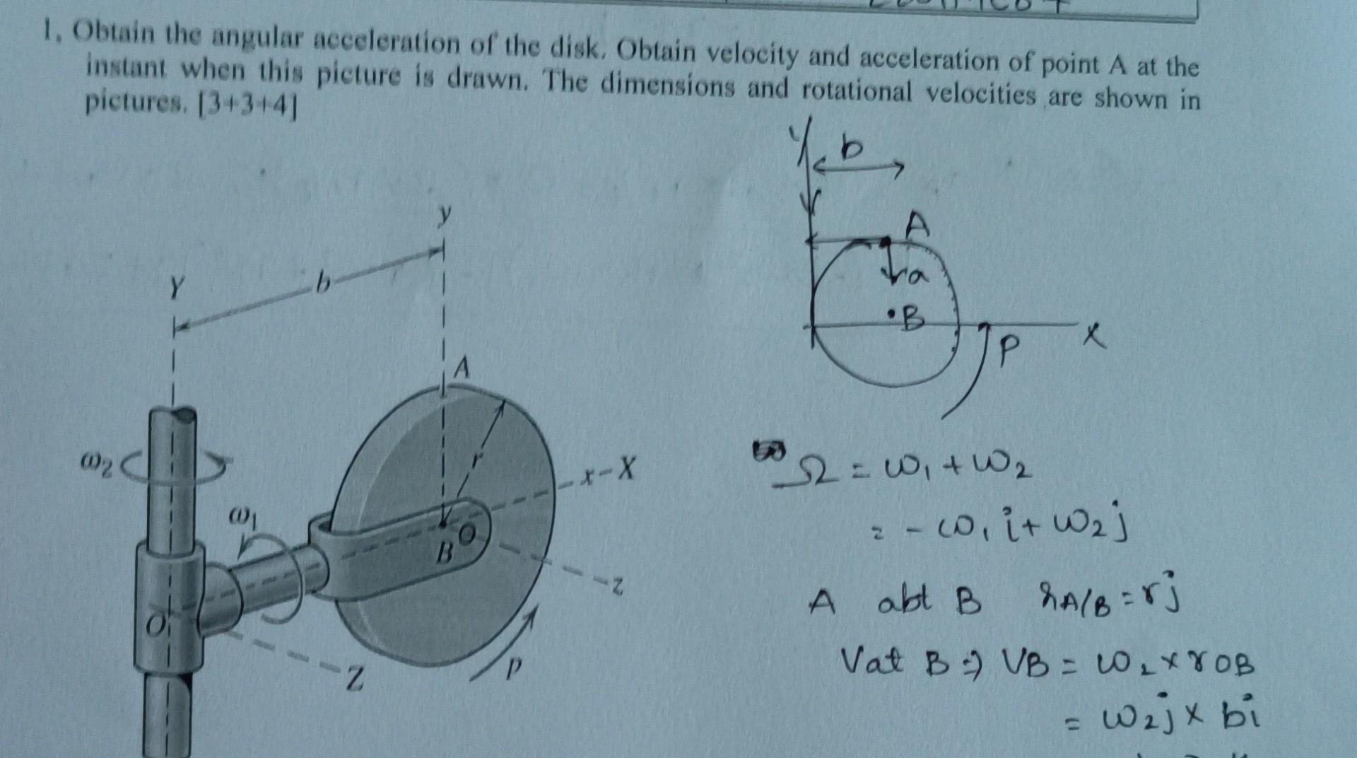 Solved what is the angular acceleration of the disk in above | Chegg.com