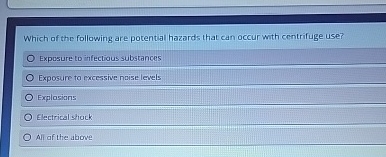 Solved Which of the following are potential hazards that can | Chegg.com