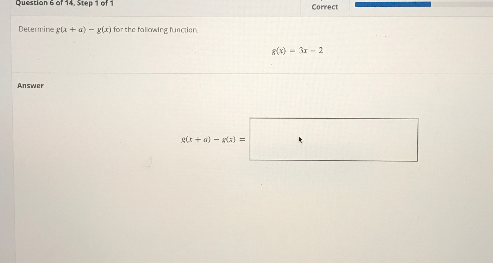 Solved Question 6 ﻿of 14, ﻿Step 1 ﻿of 1CorrectDetermine | Chegg.com