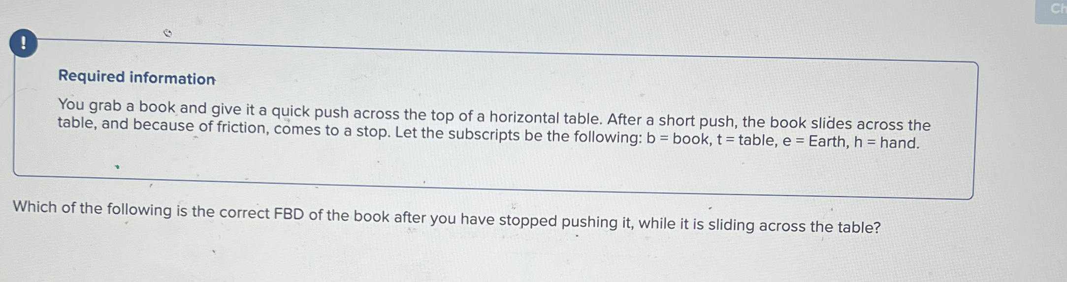 Solved !Required informationYou grab a book and give it a | Chegg.com