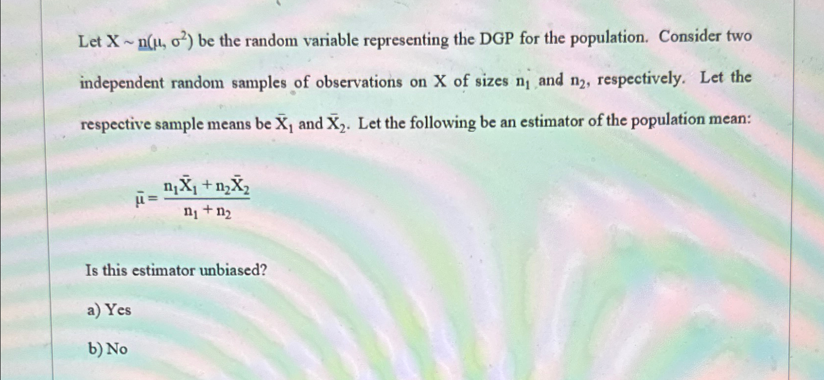 Solved Let x∼n(μ,σ2) ﻿be the random variable representing | Chegg.com